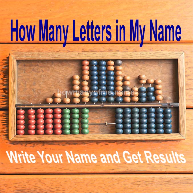 How Many Letters in My Name - How Many of Me